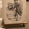 Custom Dad Drawing Daddy Papa Portrait Family Fathers Day Portrait ...