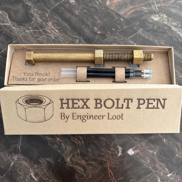 Hex Head Screw Fidget Pen: Engineer Gift - Etsy