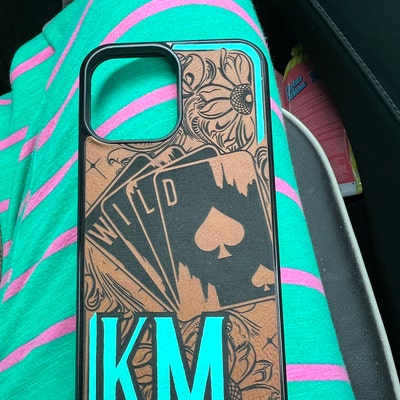 Western Wild Card Initial Phone Case - Etsy
