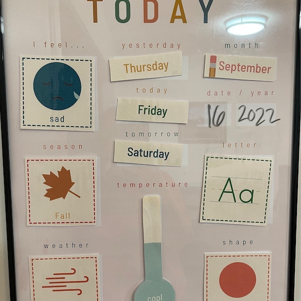 Circle Time Morning Board I Homeschool Calendar I Weather Chart I Kids ...
