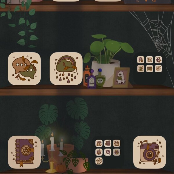 Library Bookcase Aesthetic iPhone Wallpaper | Digital Background for ...