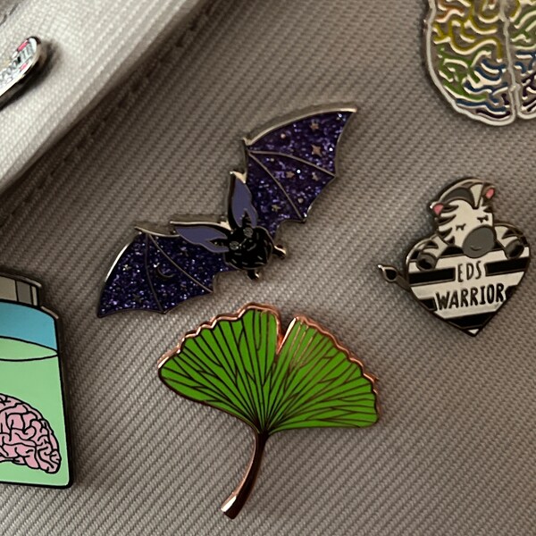 Ginkgo Biloba Leaf Enamel Pin Needle Minder Plant Lovers Gift ...