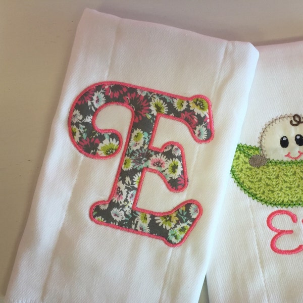 Applique Font #021 Machine Embroidery Monogram Font Alphabet Design Set ...