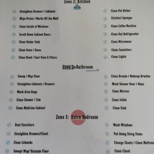 Fly Lady Inspired Routines/ Zone Cleaning Checklists: Dry Erase Sheets ...