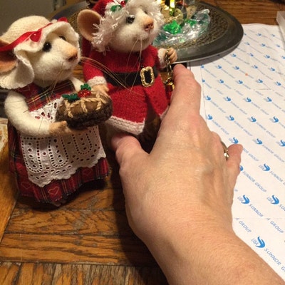 Angel Figurine, Mouse With Wings, Christmas Decoration, Needle Felted ...