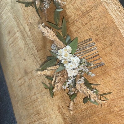 Boho Dried Plants Dried Flower Comb DIY Pants Set Make Comb Set Ivory ...