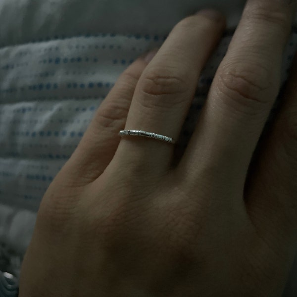 CUSTOM Morse Code Ring, Personalized Morse Code Ring, Any Word, Date ...