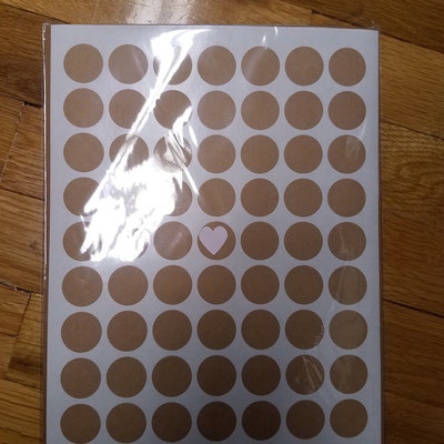 1 Inch Circle Sticker, Round Kraft Sticker Set of 63 - Etsy