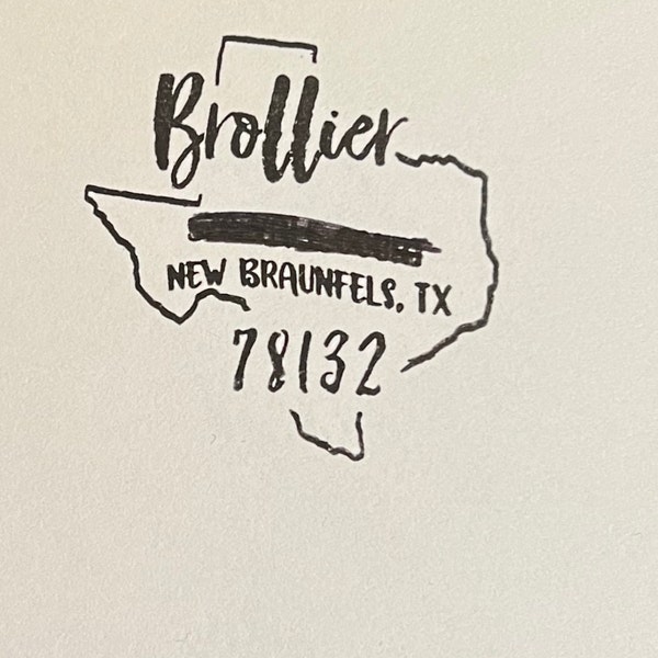Custom Texas Address Stamp | Personalized Texas Return Address Stamp ...