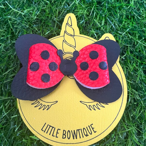 Ladybug Bow Template SVG, Ladybird Bow SVG, Lady Bug Felt Bow PDF ...