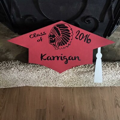 Unfinished Wood Graduation Cap Laser Cutout, Wreath Accent, Door Hanger ...