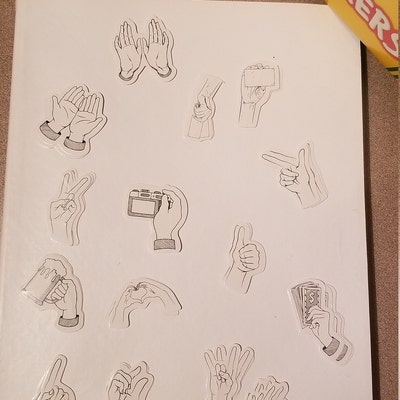 Hands Gestures Sticker Pack Stickers Cute Stickers Planner - Etsy