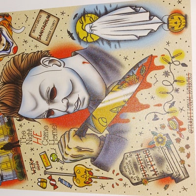 Halloween 78 American Traditional Poster - Etsy