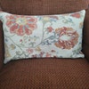 Green, Pink and Aqua and Ivory Floral Pillow Cover / Designer Hamilton ...