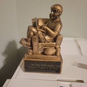 Fantasy Football Armchair Quarterback Trophy/award Free Engraving - Etsy