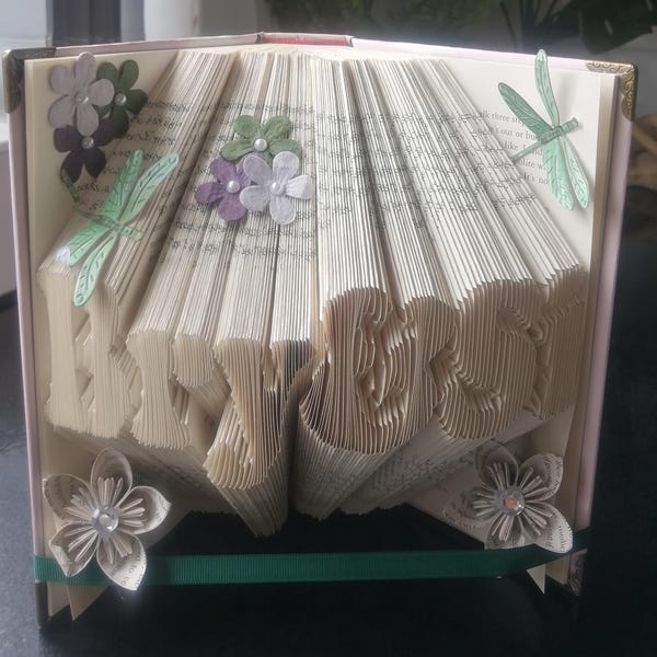 Folded Book Art Name - Etsy