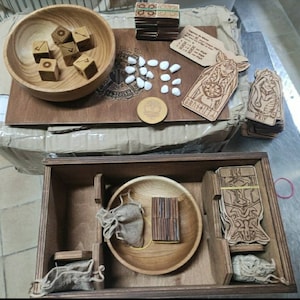 Orlog Game Set 20 Gods 12 Dice 30 Tokens 30 Stones 1 - Etsy