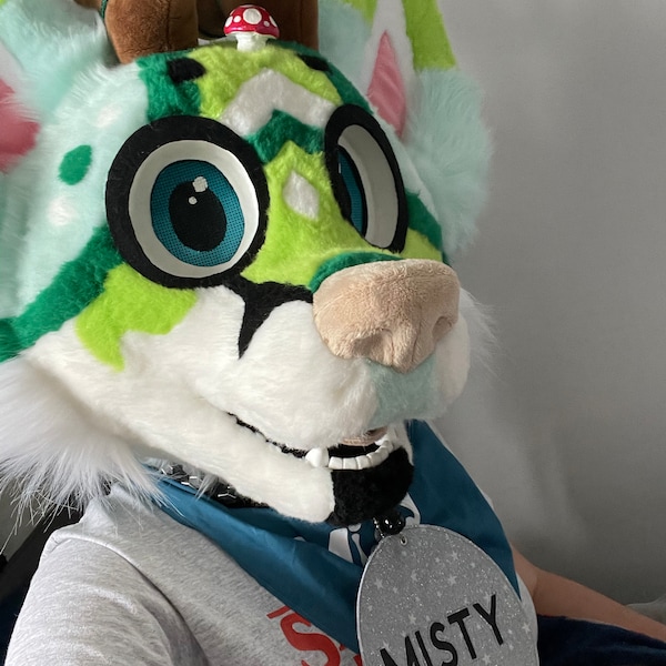 Vegan Leather Fursuit Collar Name Tag, Furry Name Tag, Con Badge ...