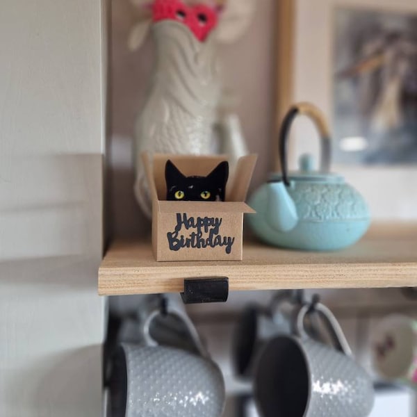 Cat Birthday Card. the Original Cat in a Box Card. Can Add Your Message ...