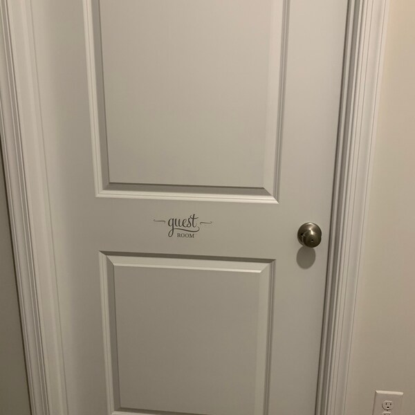 Guest Room Decal, Guests Vinyl Decal, Bedroom Door Vinyl, Home Decor ...