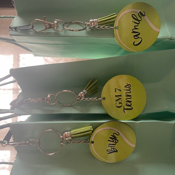 Bag Tag Keychain Tennis Team Personalized Gift for Coach Appreciation ...
