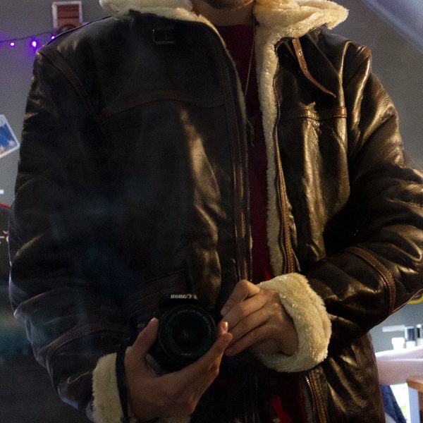 Real Coyote Fur Coat/bomber Jacket for Men All Sizes - Etsy