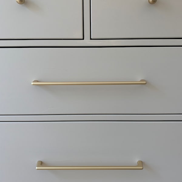 Simple Matte Gold Handles - Drawer Handles Pulls, Gold Satin Finish ...