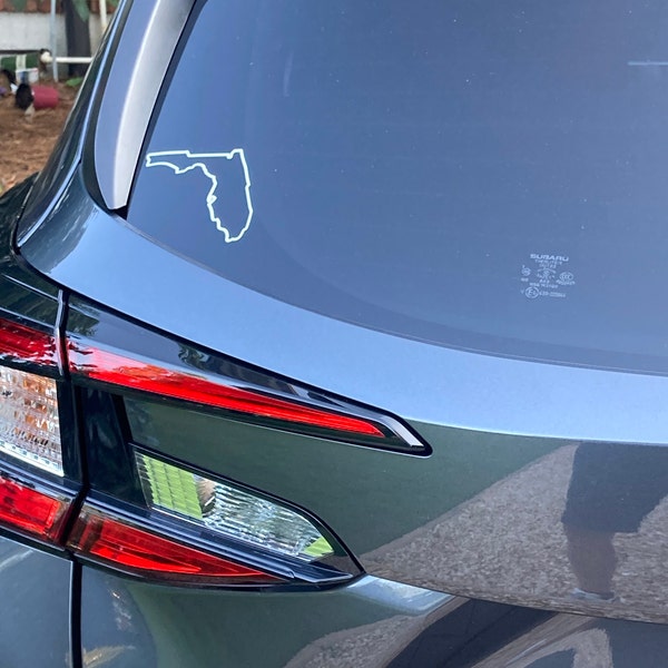 Florida Outline Decal | Florida Car Sticker | Florida Tumbler Decal ...