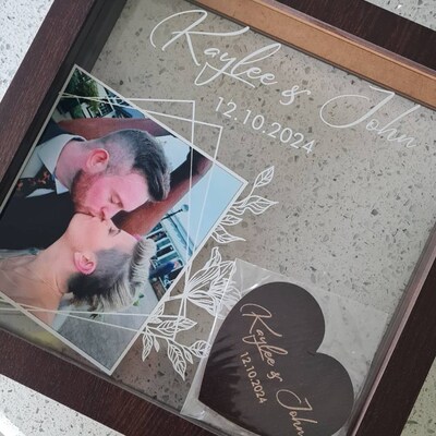 Personalized Wedding Card Box With Couple's Photo,money Envelope ...