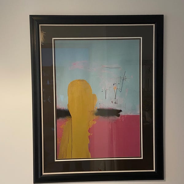 Abstract Woman Reading Book Wall Art Modern Abstract Art Modern Simple ...