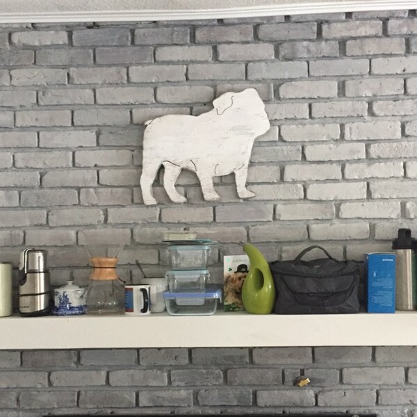 English Bulldog Sign Dog Home Decor English Bulldog Art Bulldog Decor ...