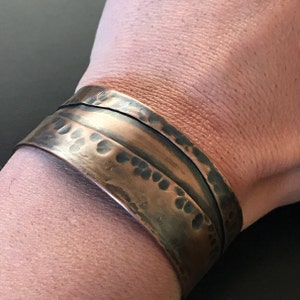 Fold Formed Copper Band Ring Mens or Womens wide copper | Etsy