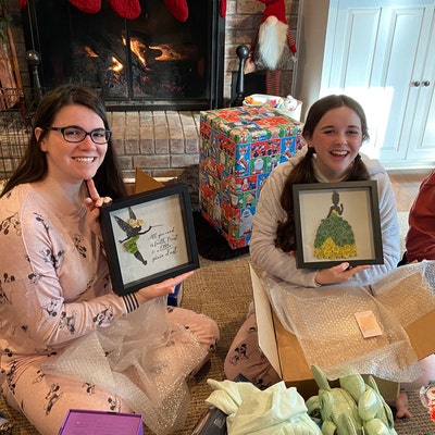 Princess Shadow Box, Princess Inspired Flower Shadow Box, Character ...