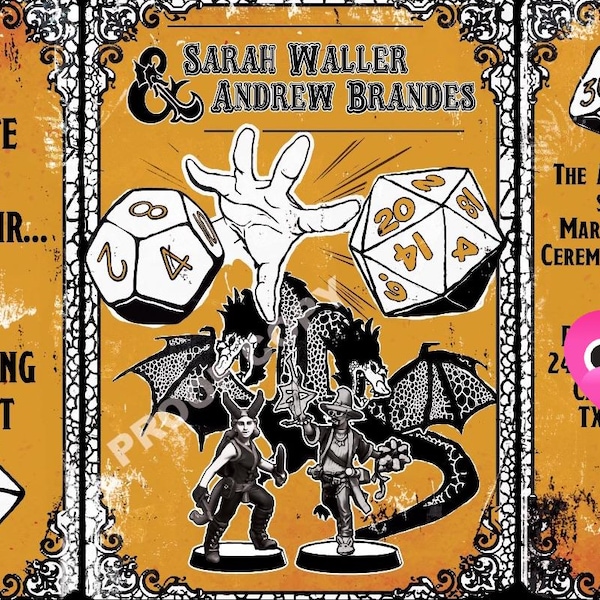 Personalised Foldout Dungeons and Dragons, Dnd Wedding Invite ...