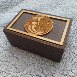 Tarot Cards Box Moon Stash Box Moon Treasure Box Moon Mindfulness Moon ...