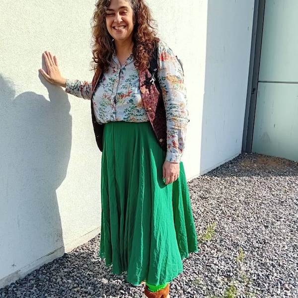Linen Renaissance Skirt, Cottagecore Ren Faire Skirt, Loose Skirt Dress ...