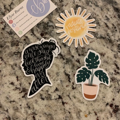 Radiate Positivity Watercolor Sun Sticker, 3x3 In. - Etsy