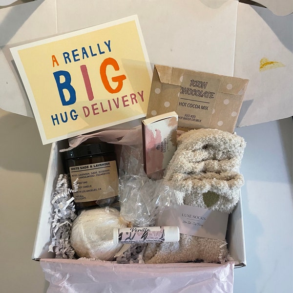 Sending Hugs Gift Box for Her, Sympathy Gift, Birthday Gift, Self-care ...