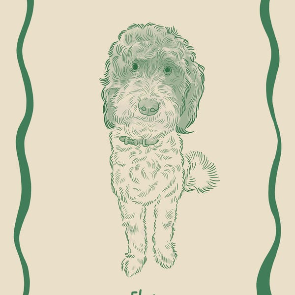 Custom Funky Pet Portrait, Cute Digital Cat Poster, Custom Badly Drawn ...