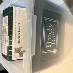 Fully Assembled Keepsake File Box Memory Tote Custom Newborn Gift Kids ...