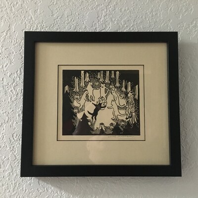 The Dance Linocut - Etsy