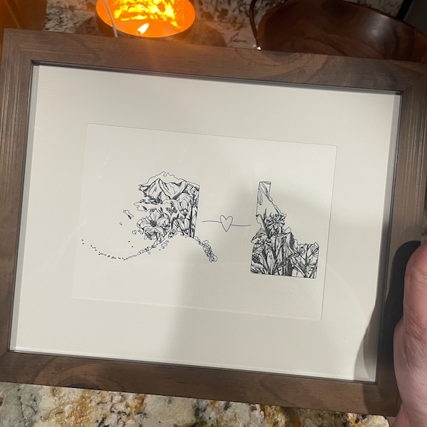 Digital Download: Long Distance Art, Long Distance Gift (large Heart ...