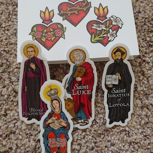 Catholic Saints 4 Inch Individual Die Cut Vinyl Stickers Peel & Stick ...