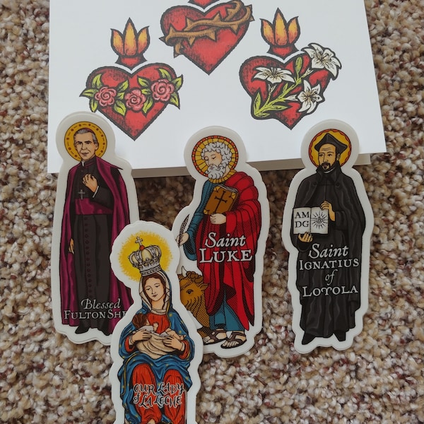 Catholic Saints 4 Inch Individual Die Cut Vinyl Stickers Peel & Stick ...