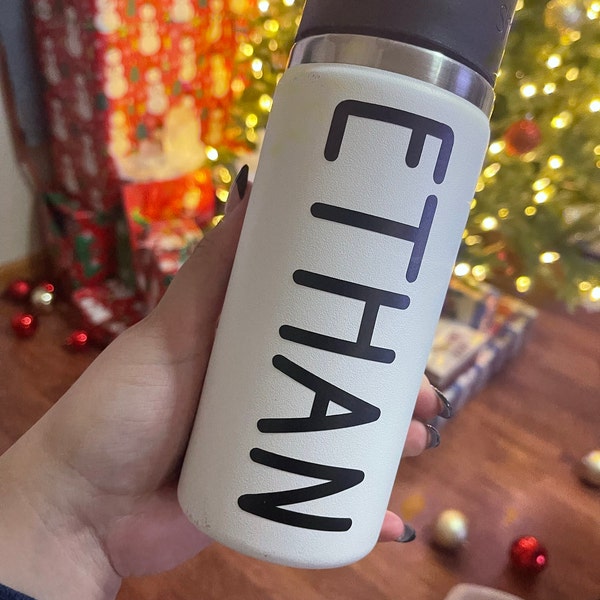PARKER Font Custom Name Vinyl Decal // Vinyl Stickers for Water Bottle ...