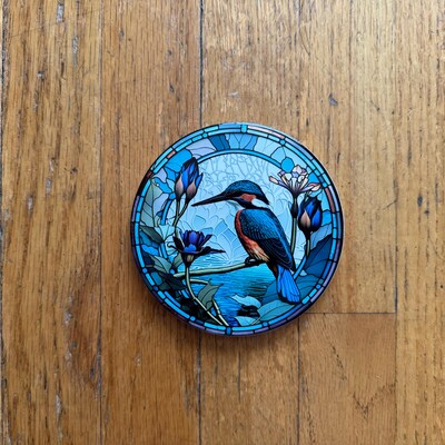 Colorful Mandala Ceramic Coaster, Round With Cork Base, Elegant ...
