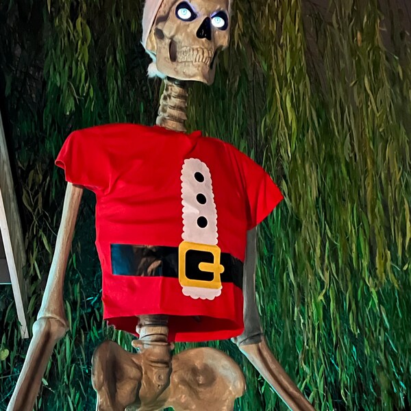 12 Skeleton Santa Hat & Scarf red skeleton NOT Included - Etsy