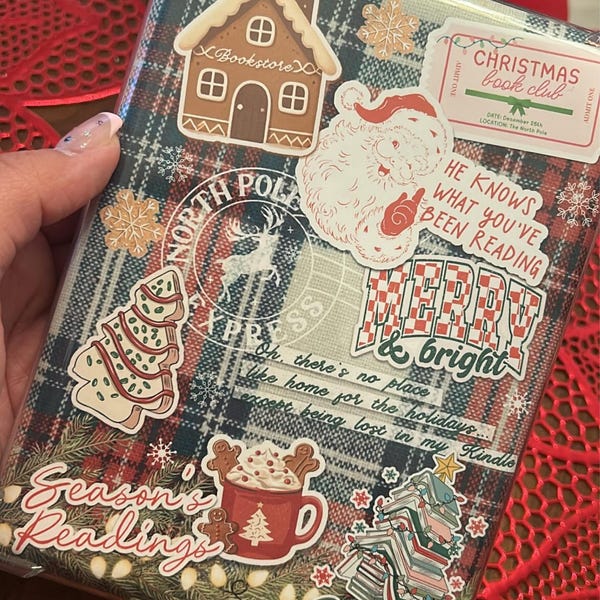 Christmas Holiday Themed Printable Kindle Insert for Clear Case ...