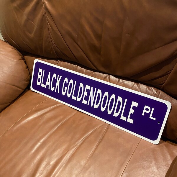 Goldendoodle, Goldendoodle Lover, Goldendoodle Sign, Custom Street Sign ...