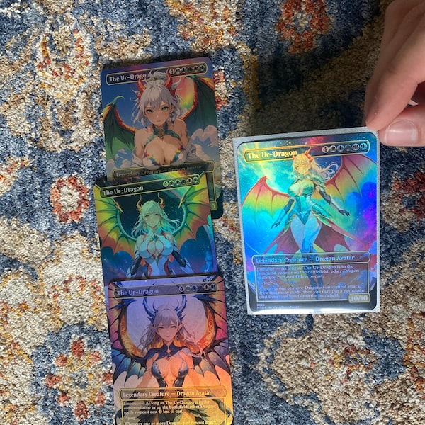 The Ur Dragon Anime Style Waifu Proxy Commander Deck Custom Proxy MTG ...